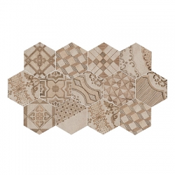 Marazzi Clays Decoro Earth/Sand/Shell Heksagon 18,2x21 MM7Y