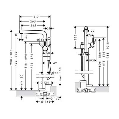 HG TALIS S STOJECA ZA KADU 72412000