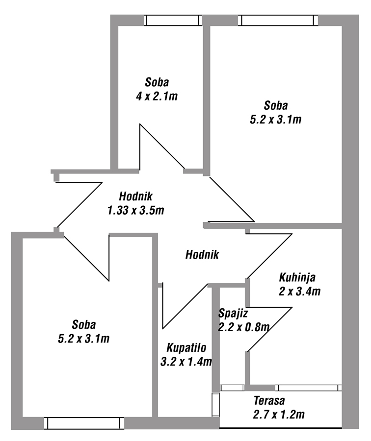 Trosoban stan (63m), uknjižen, Zemun, Alaska – bez posrednika, kupovina od vlasnika