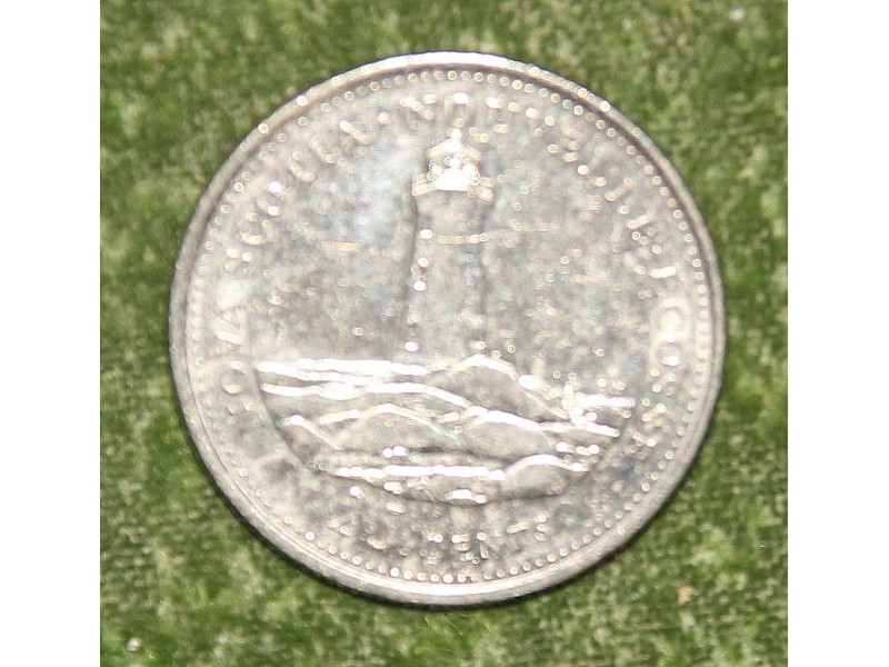 CANADA -25 CENTS 1992.