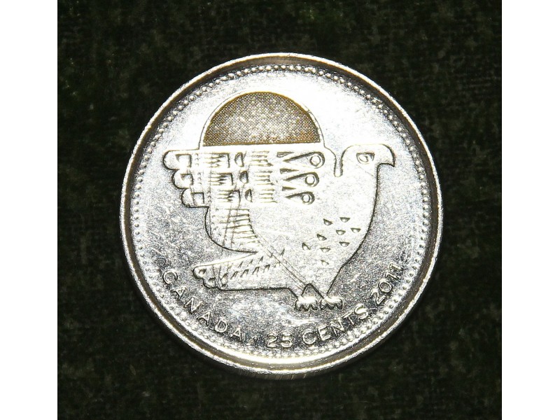 CANADA -25 CENTS 2011.