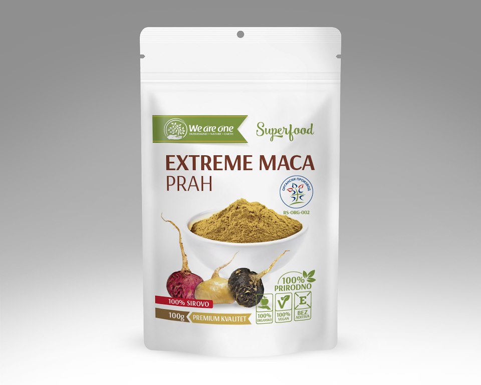 EXTREME MACA (MIX CRNE, ZLATNE, CRVENE MAKE) PRAH, WE ARE ONE 100G