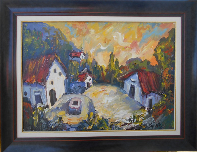 Hercegovina 5, ulje na platnu, Dragan Kunic, sertifikat, bez sa 88×68 cm, bez 50×70 cm, sertifikat, 280 eura