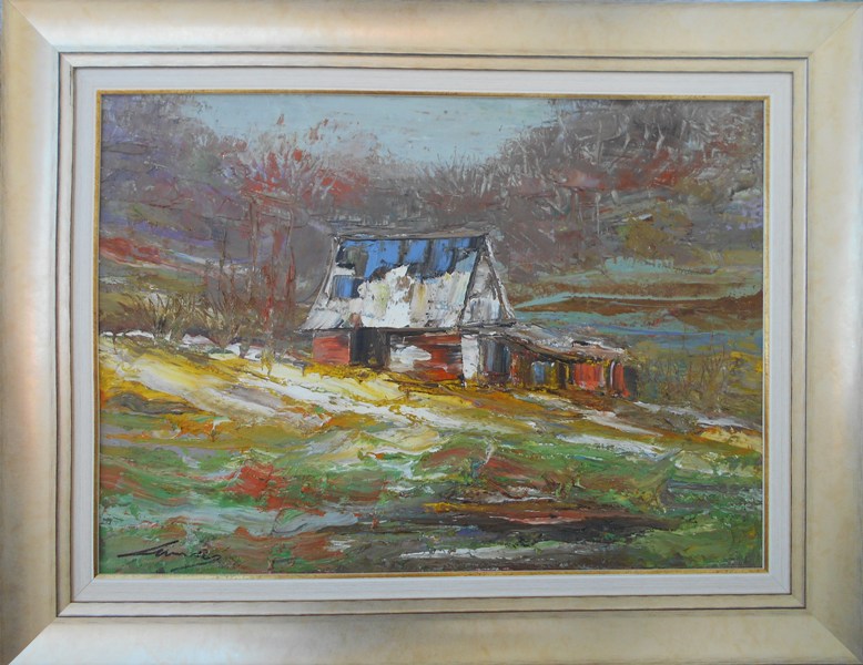 Brvnara, Ivan Milovanovic Vanja, ulje na platnu, sa 68×88 cm, bez 50×70 cm, sertifikat, 190 eura