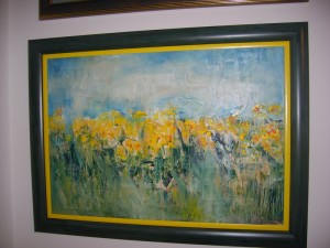 Zuto polje, ulje na platnu, 60×70 cm, uramljena, slikar iz Holandije Badovinac D., 94400 dinara