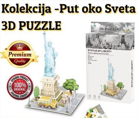 3D puzzle kolekcija -put oko sveta! Kip Slobode