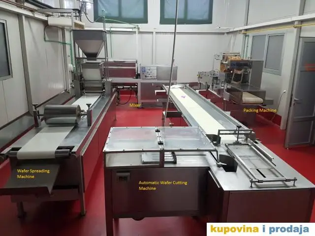 Linija za proizvodnju vafel keksa / napolitanki
