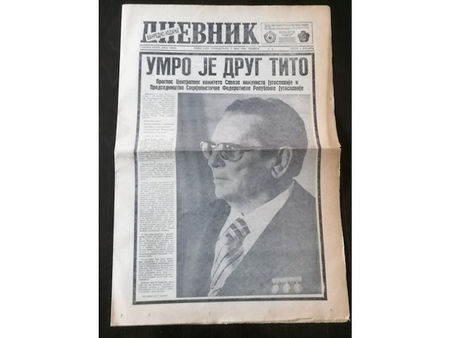 JOSIP BROZ TITO NOVINE - DNEVNIK - 1980