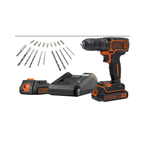 Akumulatorska bušilica-odvrtač Black&Decker BDCDC18K1BA 18V LI-Ion