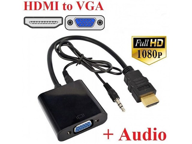 HDMI na VGA adapter + audio.Pouzećem nešaljem.