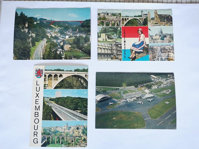 Luxemburg - 4 razglednice, nisu putovale (70e godine)