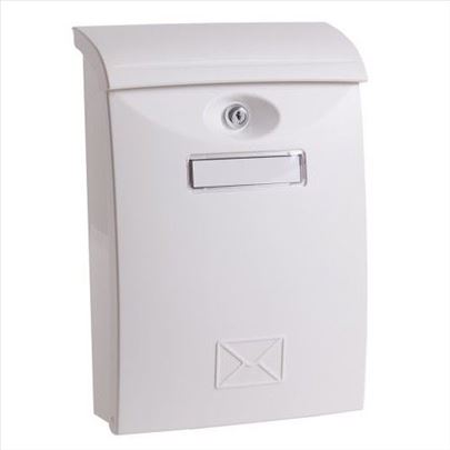 Poštansko sanduče PVC belo i braon 24x11x35cm
