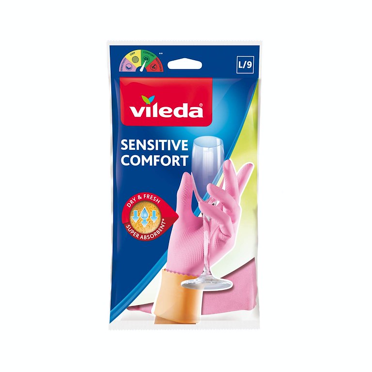 Vileda sensitive rukavice 9,L