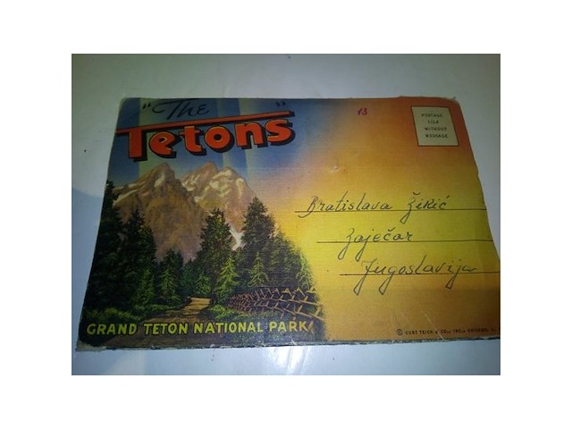 Grand Teton national park razglednice ne koriscene