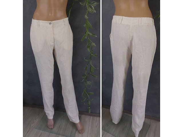 Enna krem lanene pantalone