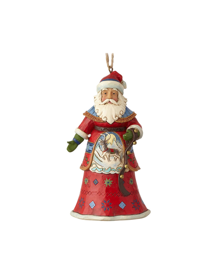 DEČJA IGRAČKA FIGURA HANDMADE LAPLAND SANTA BELL HANGING Jim Shore