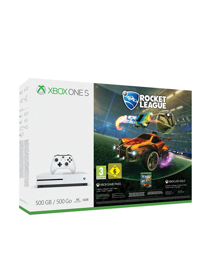 DEČJA KONZOLA CONSOLE 500GB + ROCKET LEAGUE + 3 MOUNTH XBOX LIVE GOLD WHITE Microsoft