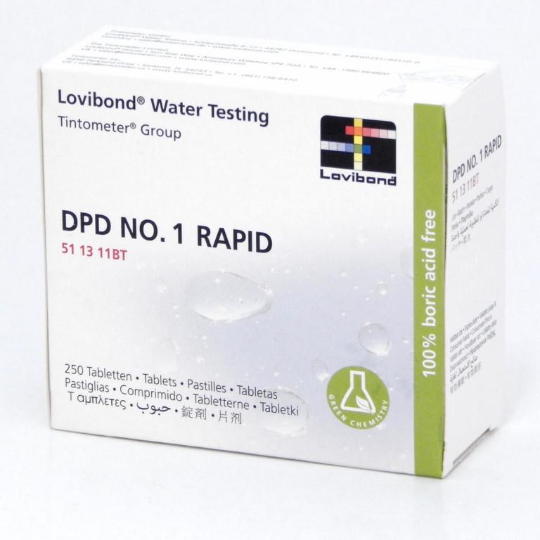 Blister tablete za testere DPD No. 1 RAPID (meri vrednost hlora)