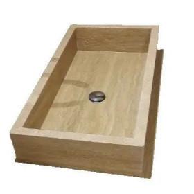 Kameni lavabo Travertino Wooden B003