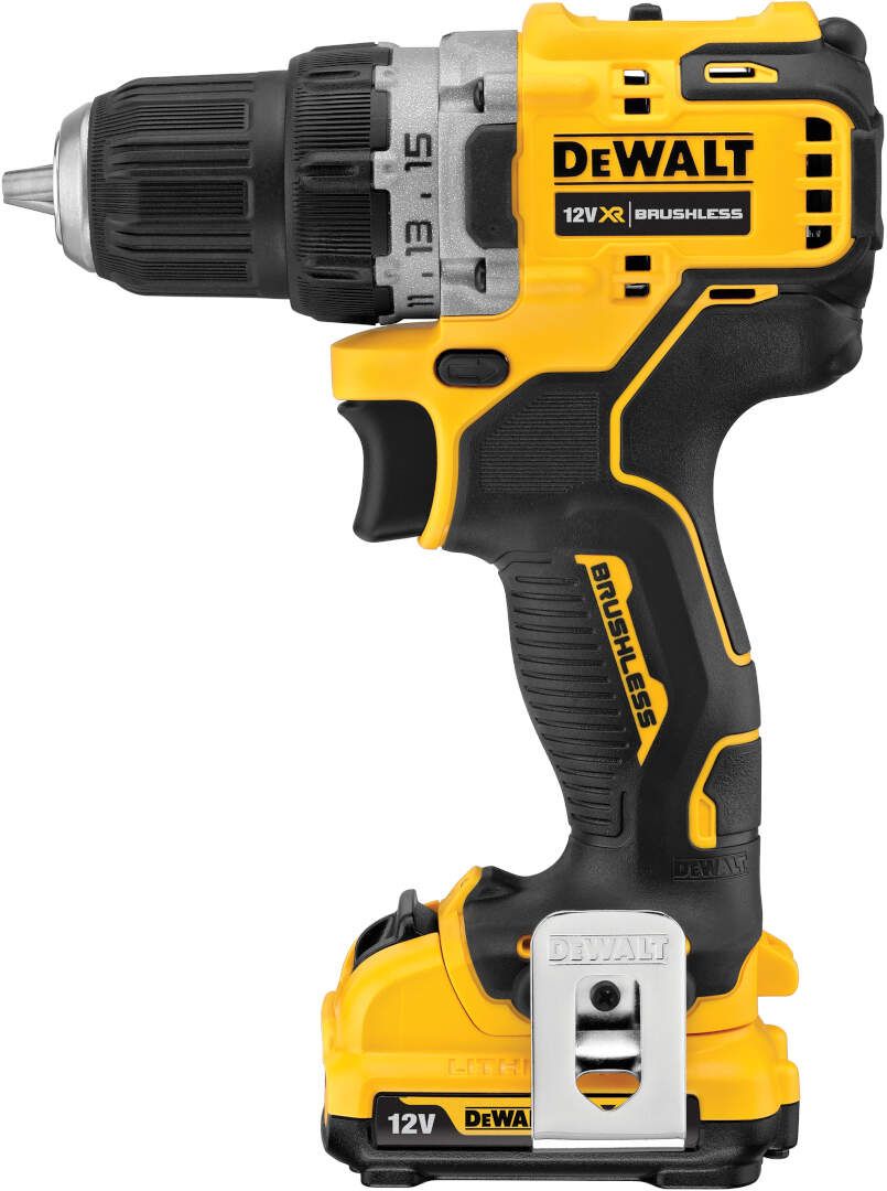 DeWalt Akumulatorska bušilica - odvrtač DCD701D2; Brushless;12 V/ 2x2,0Ah; 57,5Nm