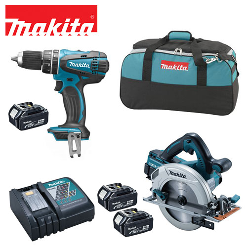 SET alata DHP456 + DHS710 + 3 baterije 18 V/4,0 Ah - DLX2084M - Makita