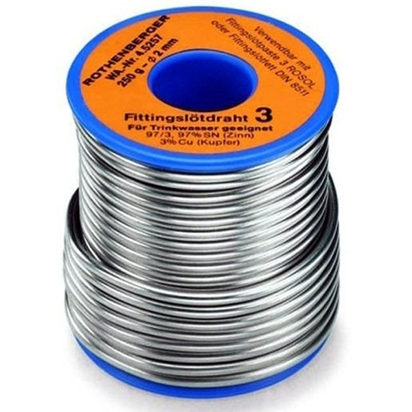 Žica za meki lem 3S-Sn97Cu3 3 mm/ 250 g, Rothenberger