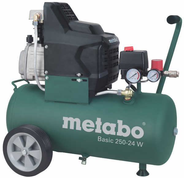 Kompresor za vazduh (uljni) - 1500 W/24l/8bar - BASIC 250-24 W Metabo