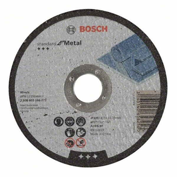 .Rezna ploča ravna 125x2. 5 Standard for Metal, 2608603166, Bosch