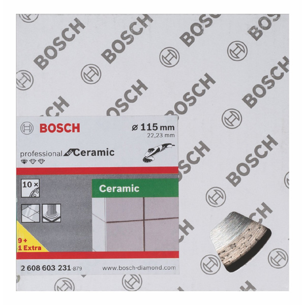 Dij. rezna ploča fi115 x 22, 23 x 1, 6 x 7 mm, Standard for Ceramic, Bosch