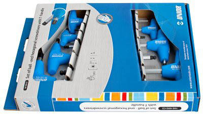 Ključevi imbus loptasti sa T-ručicom, dvostrani, u kartonskoj kutiji (2.5-10/7) 193HXSCS - UNIOR