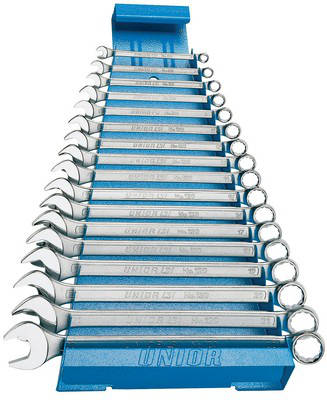 Ključevi viljuškasto-okasti dugi na metalnom stalku 120/1MS - UNIOR