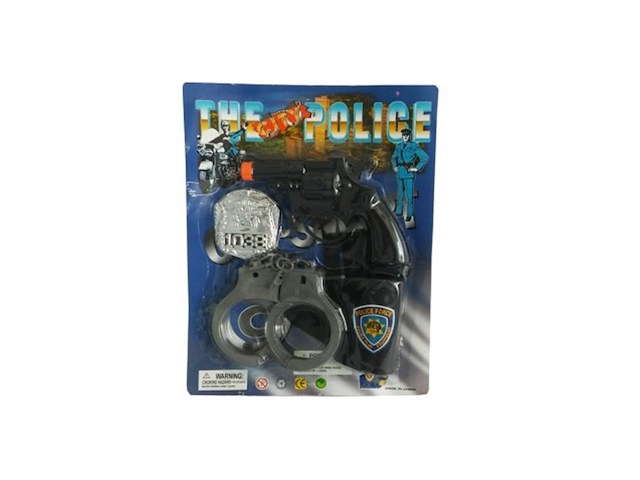 Policijski SET pistolj, znacka i lisice