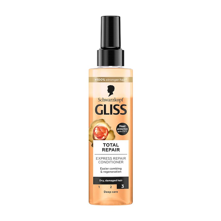 Gliss Total repair balsam u spreju za suvu i oštećenu kosu 200ml