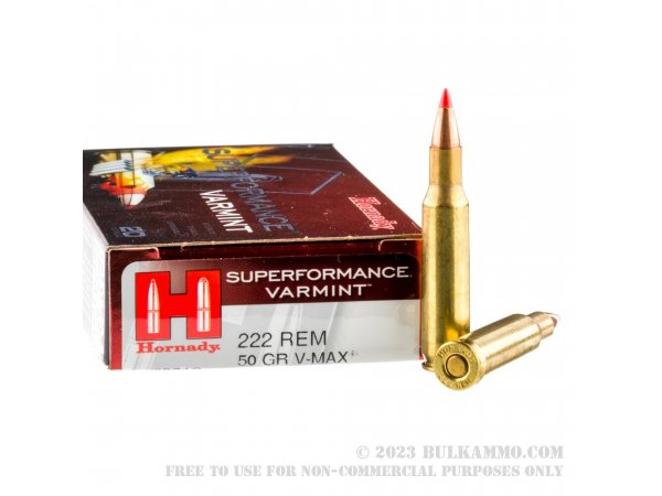 KARABINSKI METAK HORNADY .222 REM. 50GR V-MAX-3,24g