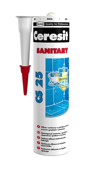 SILIKON SANITARNI CS25 BELI – 280ML – CERESIT