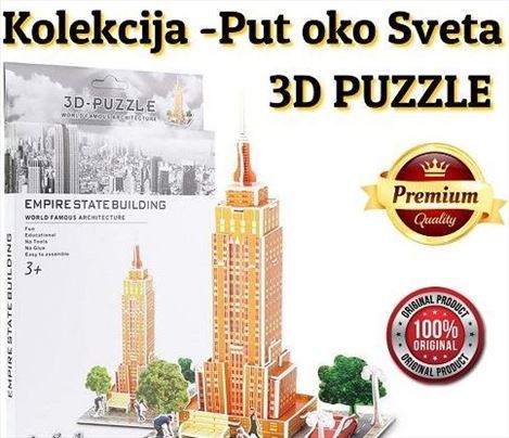 3D puzzle kolekcija -put oko sveta! -Empire state