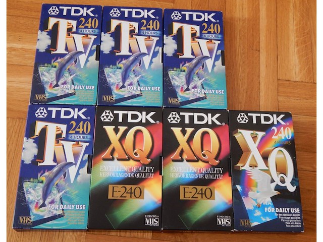 VHS TDK video kasete 7 komada