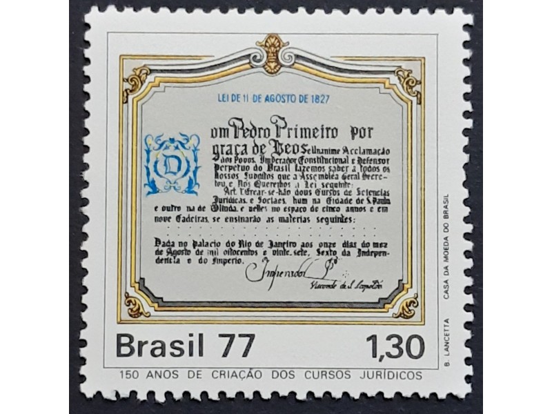 Br: 549 Brazil 1977 god. Pojedinacna Cista