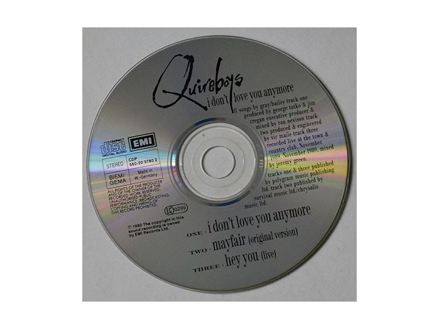 Quireboys - I Don`t Love You Anymore (samo CD)