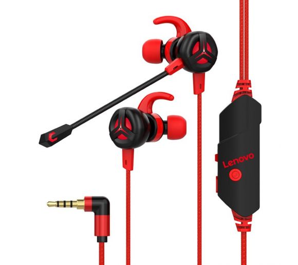 Lenovo - Lenovo HS-10 Surround 7.1 Gaming Headset, Red