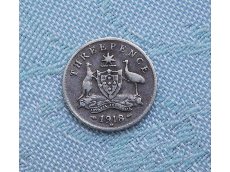 THREEPENCE 1918 M Australia - Srebro