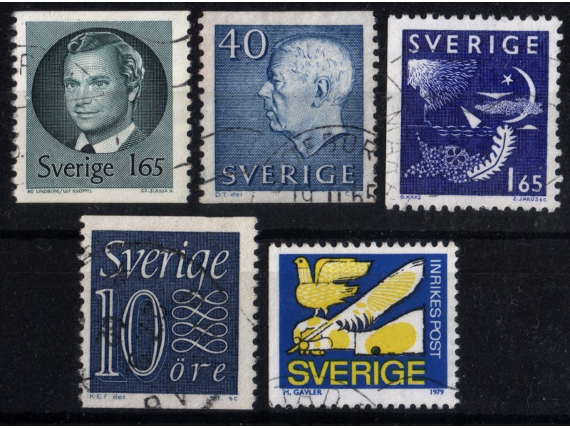 kt134l, 1957-81. Sverige Mi 5x (-o-)