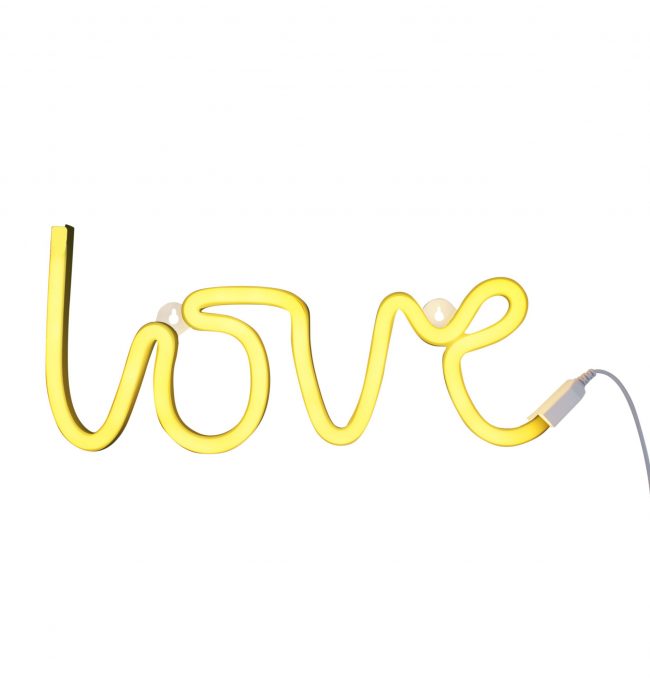 Neonska lampa – Love Yellow
