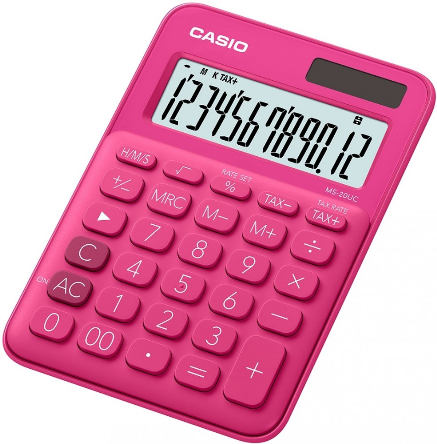 CASIO Kalkulator stoni MS-20UC red