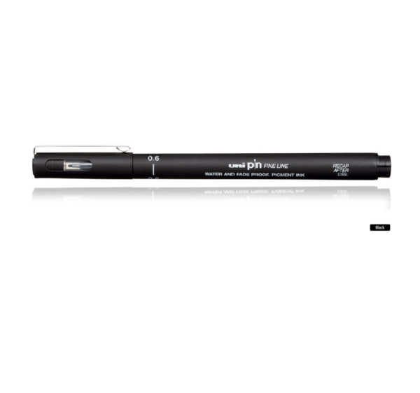 Uni-ball Pin Pen 0.6 Pigment Ink 06-200 Black