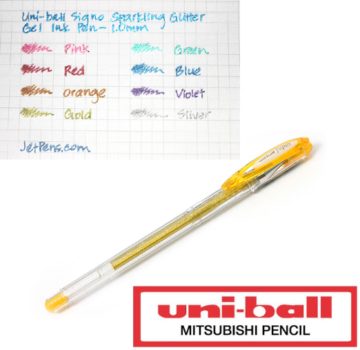 Uni-ball Signo Sparkling Glitter UM-120SP Gel Pen 1.0 Gold