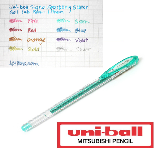Uni-ball Signo Sparkling Glitter UM-120SP Gel Pen 1.0 Green