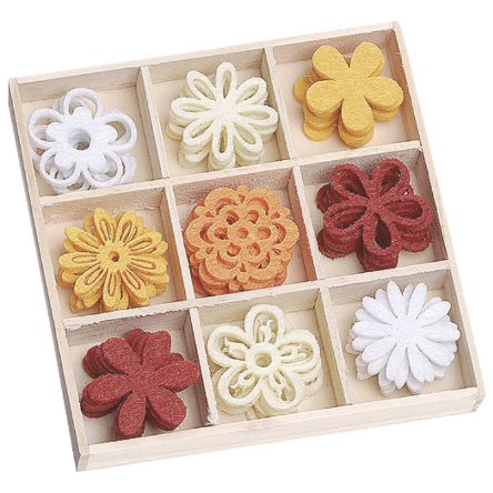 HEYDA Deco felt ornament 80012-03 Flowers