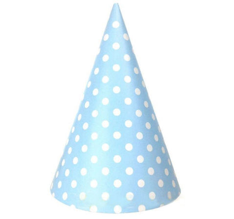 PARTY accesories hats dots 00490 blue