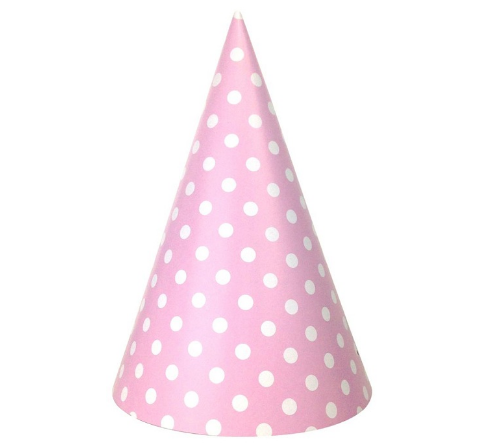 PARTY accesories hats dots 001218 rose